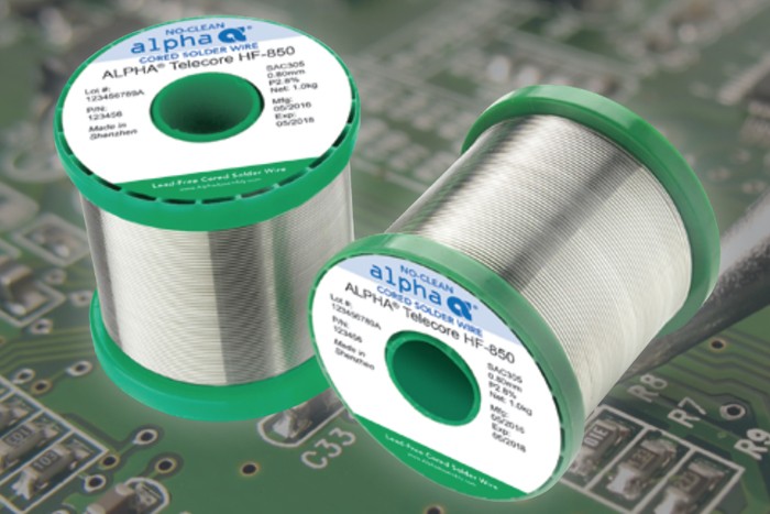 Alpha soldering wires, 3,3% halogen-free flux, Sn99, Telecore HF-850 ...