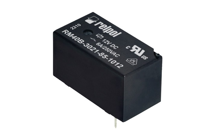 Relpol PCB relays, 6A, 1 normally open contact, RM40B series - elpro ...