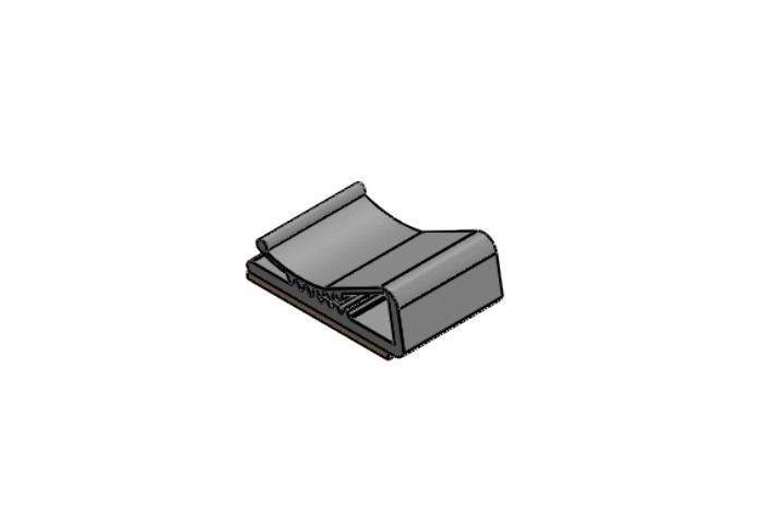 Essentra cable clamps, self-adhesive, for flat cables, 460 series ...