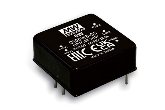 Mean Well DC/DC converters, 6W, 1"x1", DI06W8 series - elpro Elektronik