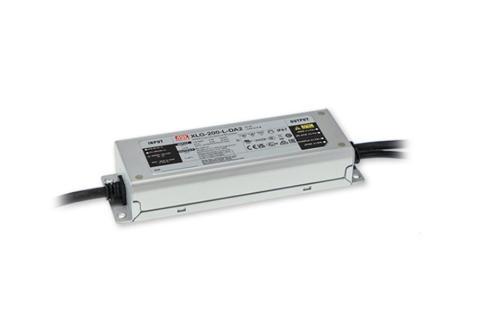 Mean Well LED drivers, 200W, IP67, constant power, dimmable, auxiliary ...