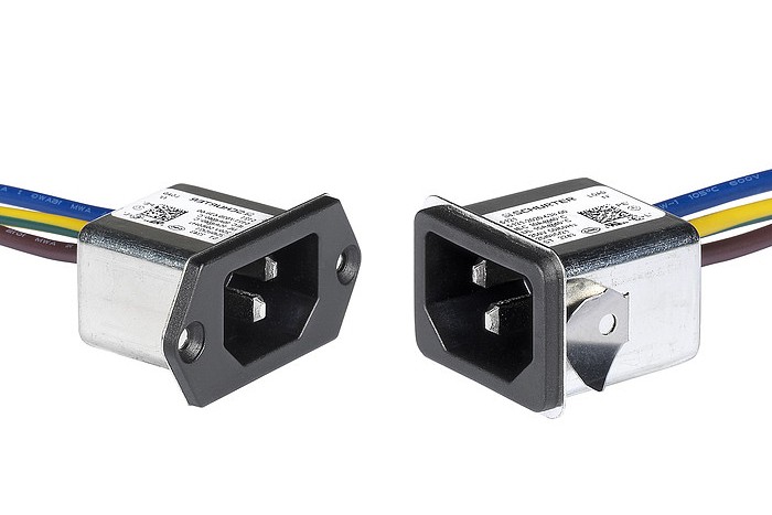 Schaffner RFI filters, with IEC plug, 5121 series - elpro Elektronik