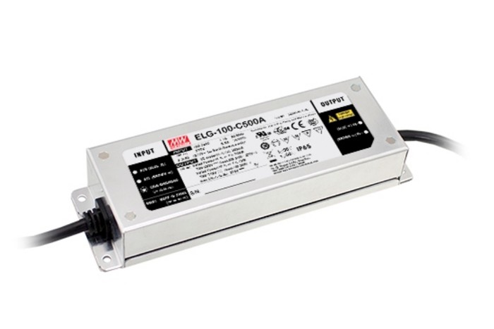 Mean Well LED drivers, 100W, IP65, constant current, dimmable ...