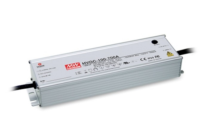 Mean Well LED drivers, 100W, IP65, constant current, dimmable ...