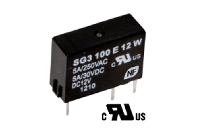 NF PCB relays, 5A, contact: 1x normally open contact, SG3 series - elpro Elektronik