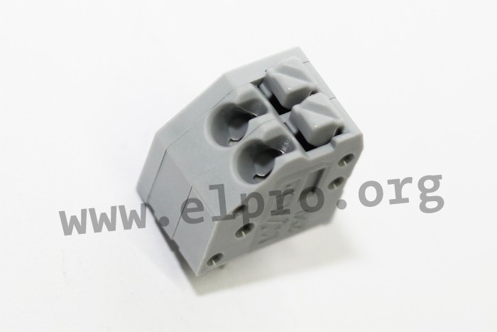 Wago spring terminal blocks, pitch 3,5mm, 8A, 45°, with lever, 250 ...