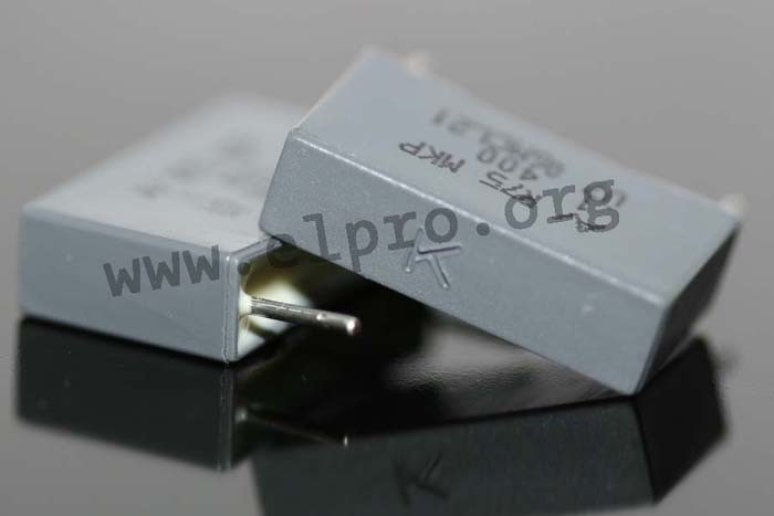 Kemet MKP capacitors, pitch 7,5 to 37,5mm, R75 series - elpro Elektronik