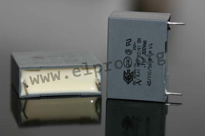 Kemet MKP EMI/RFI suppression capacitors, class Y2, 250V, R.41 series ...
